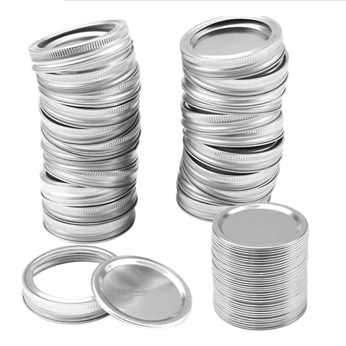16Pcs Canning Lids suitable to for Rings Wide Mouth, Premium Mason Jar Lids with Bands/Rings for Wide Mouth Ball, Food Grade Material, 100% Fit & Airtight for Wide Mouth Mason Jars