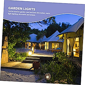 Uonlytech 4 Pcs Stone Lamp Waterproof Garden Light Imitation Stone Spotlight Resin Light Adornment Led Stone Light Garden Stone Light Landscape Modeling Light