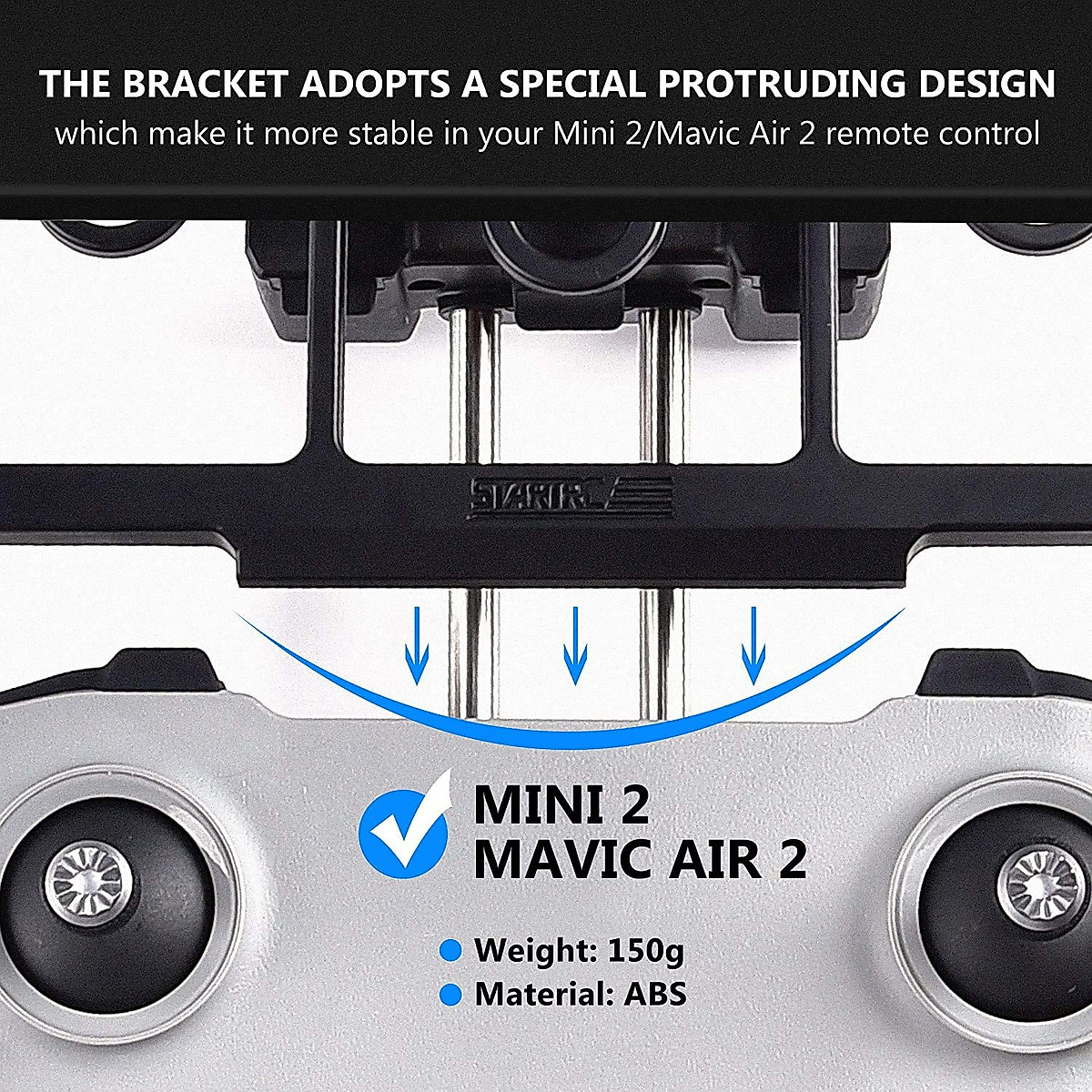 Tomat Mini 3 Pro Tabet Mount Holder,4.6-8 Inch Smartphone Holder Mobile Phone Stand with 11.8inch OTG/USB C Cable for DJI Mini 3 Pro/Mini 2/Mavic 3/Air 2S Controller Platinum Accessories