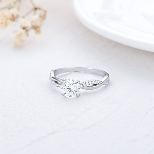 1.16 Carat (ctw) moissanite engagement rings for women 18K Solid gold ring moissanite rings - 5