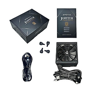 Apevia ATX-JP600W Jupiter 600W 80 Plus Bronze Certified Active PFC ATX Gaming Power Supply, Supports Dual/Quad Core CPUs, SLI/Crossfire/Haswell, 3 Year Warranty