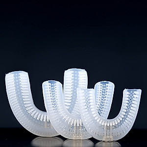 autobrush Silicone U Shaped Brush Head Replacement, Brush Head Refills, 360 Degree Oral Teeth Cleaning, Automatic Toothbrush Head Accessories, Adult and Kid Sizes (Ages 5-7, 2-Pack, Kids)