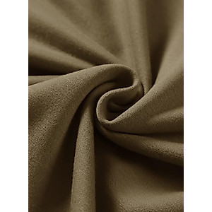 JMIERR Track Suits for Men Set 2 Piece Airport Outfits Long Sleeve Drawstring Hoodies Sweatshirts & Joggers Sweatpants with Pockets, Fall Tracksuit Sweatsuits Matching Lounge Sets, Medium, Khaki