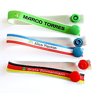 Clothes Hanger for Kids. Custom Ribbon for Hanging Jackets and School Clothes. 6 uds. (Pink)