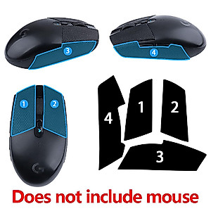 HUYUN Mouse Side Grips Sweat Resistant Pads/Anti Sweat Paste Grip Tape Cut to Fit Easy to Apply Mouse Skin Compatible for Logit G102 G203 G304 G305 G PRO Wired Gaming Mouse