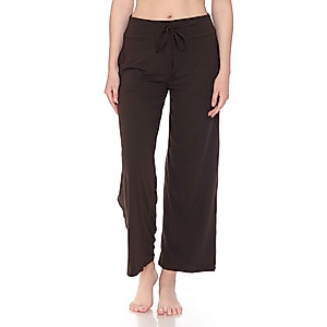 Leggings Depot Women's Fashion Pajama Lounge Pants with Pockets-PJ20-BROWN-XL