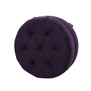 Jennifer Taylor Home Dawn Ottoman, Purple Medium