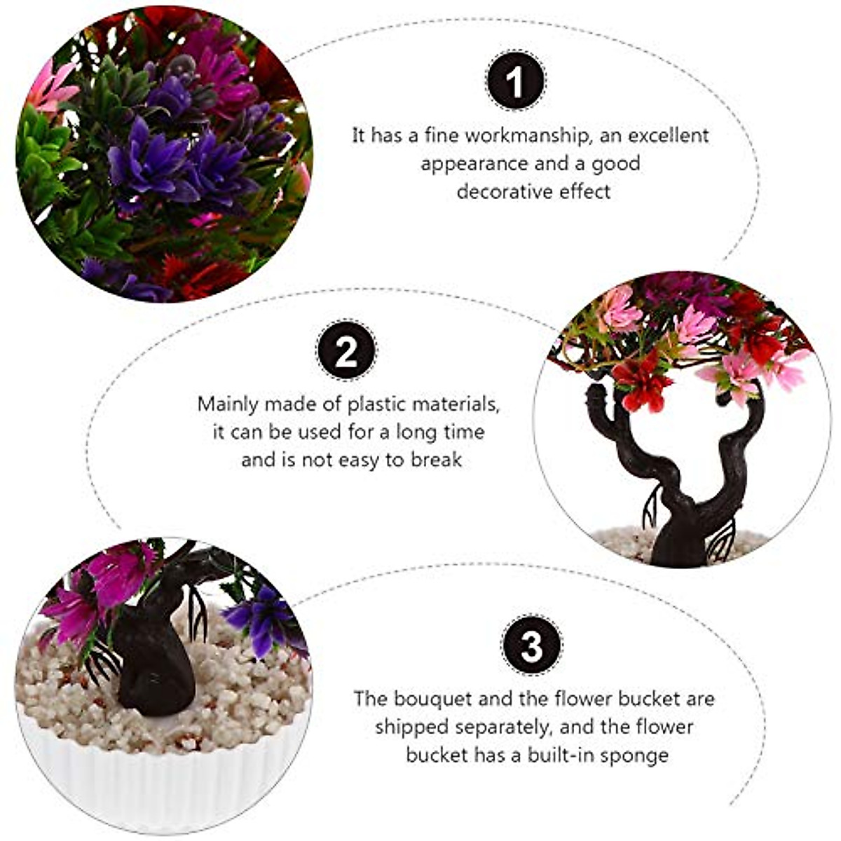 Happyyami Artificial Plants Indoor Artificial Bonsai Tree Fake Bonsai Juniper Tree Faux Potted Plant Bonsai Pine Tree Simulation Bonsai Plants for Greenery Office Home Decor Small Artificial Plants