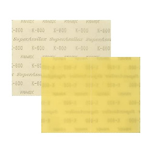 Super Assilex Flexible Sanding Sheets Job-PAK, Assorted K600-K1200, U191-150A, 6 Sheets + 1 M Hand Pad for Half Sheets