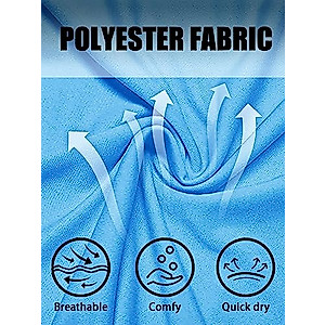 TACVASEN Sun Shirts for Men UPF 50+ Men's Long Sleeve Shirt Cooling Shirts Lightweight Quick Dry Shirts Hiking Shirts Mens UV Protection Shirts Azure