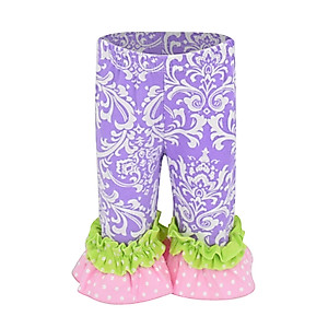 Unique Baby Girls Damask Easter Outfit Toddler Girl, Toddler Easter Outfit Girl, Toddler Girl Easter Outfit (7/XXL, Pink)