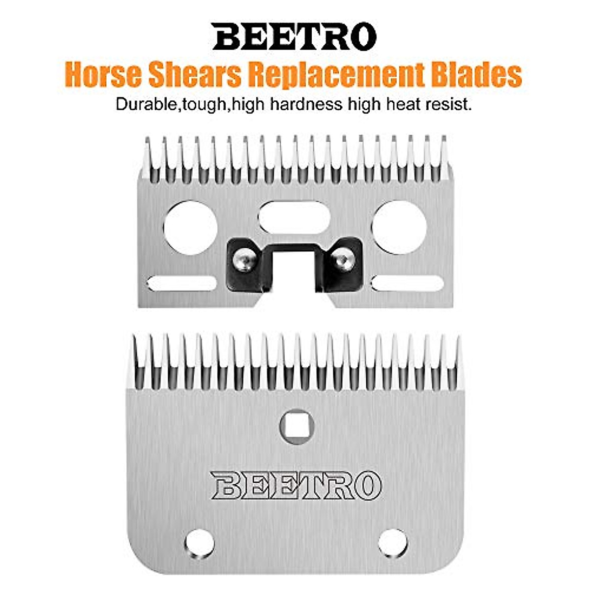 BEETRO 19 and 21 Teeth Horse Shears Replacement Blades, Professional Stainless Steel Clipper Blades for Horse Equine Goat Pony Cattle