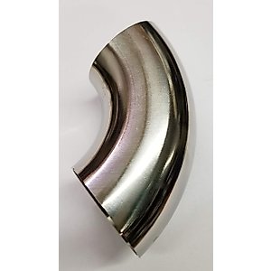 TIB Stainless Steel 304 Sanitary Butt Weld, 90 Degree Polished Short Elbow, 1 1/2" O.D Tube (1 1/2" O.D.Tube)