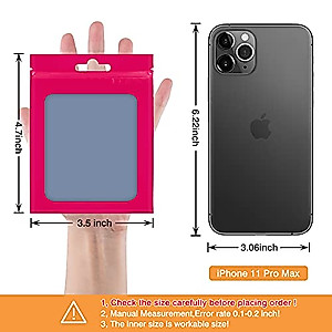 LODROC 100 Pieces Resealable Mylar Ziplock Bags with Clear Window - 3.5x4.7 Inches Smell Proof Bag Coffee Beans Packaging Pouch for Food Self Sealing Storage Supplies Jewelry Electronics Party, Yellow