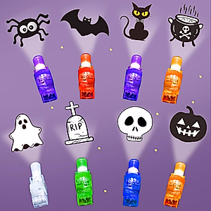 40 PCS Halloween Party Favors Finger Lights: Glow in the Dark Light Up Halloween Toys Bulk for Kids Halloween Goodies Bags Fillers Halloween Gifts Classroom Prizes Party Decorations Trick or Treat