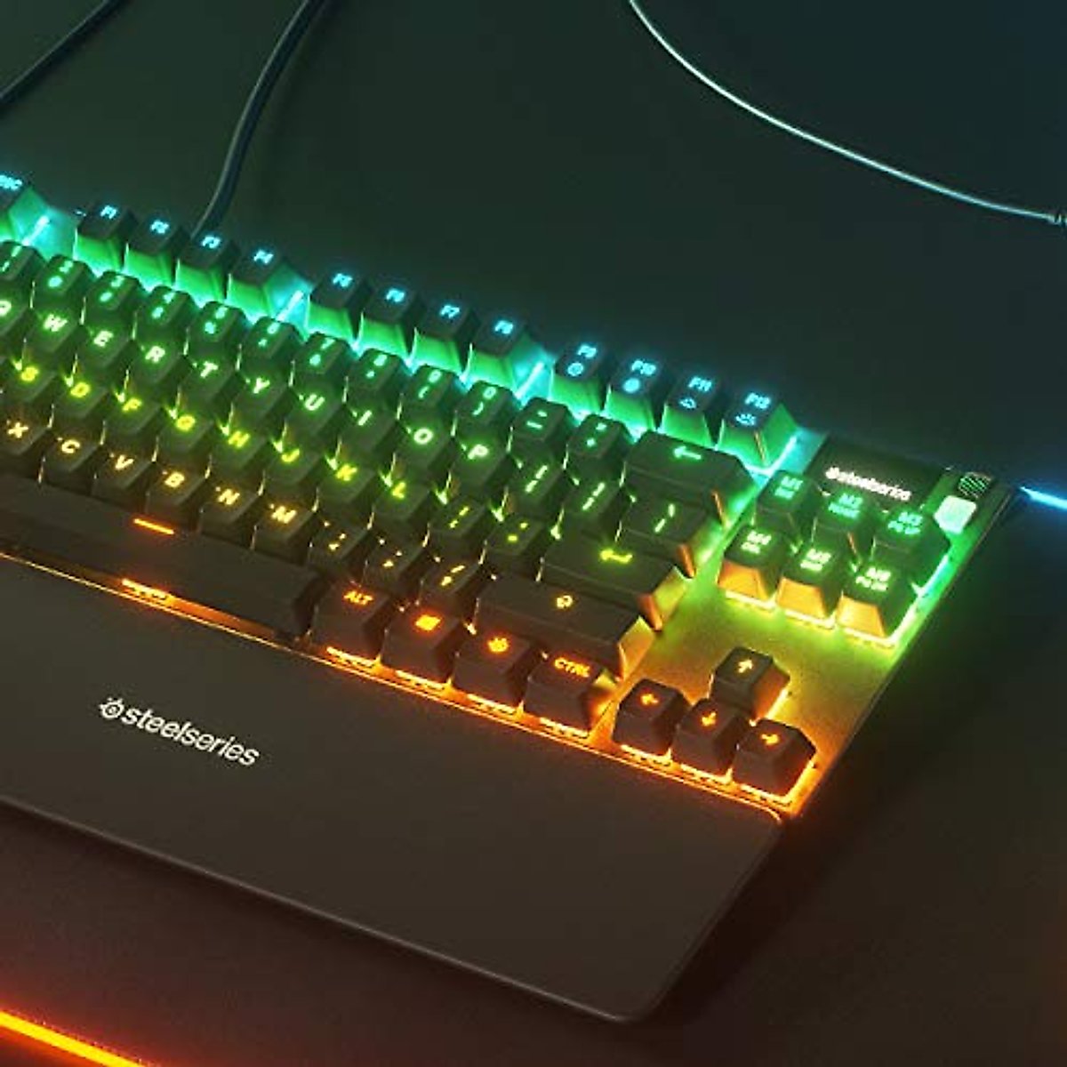 SteelSeries Apex Pro TKL HyperMagnetic Gaming Keyboard - Adjustable Actuation - Esport TKL Format - OLED Display - RGB - PBT Keys - USB-A - Nordic QWERTY