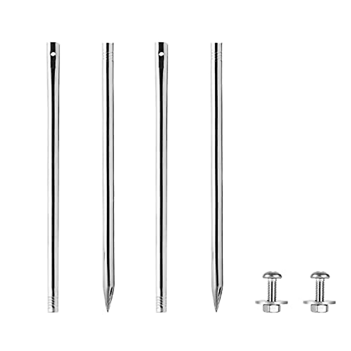 Kichwit 27.6“/2.3ft Metal Stakes for Yard Signs, Stainless Steel, Hardware Included