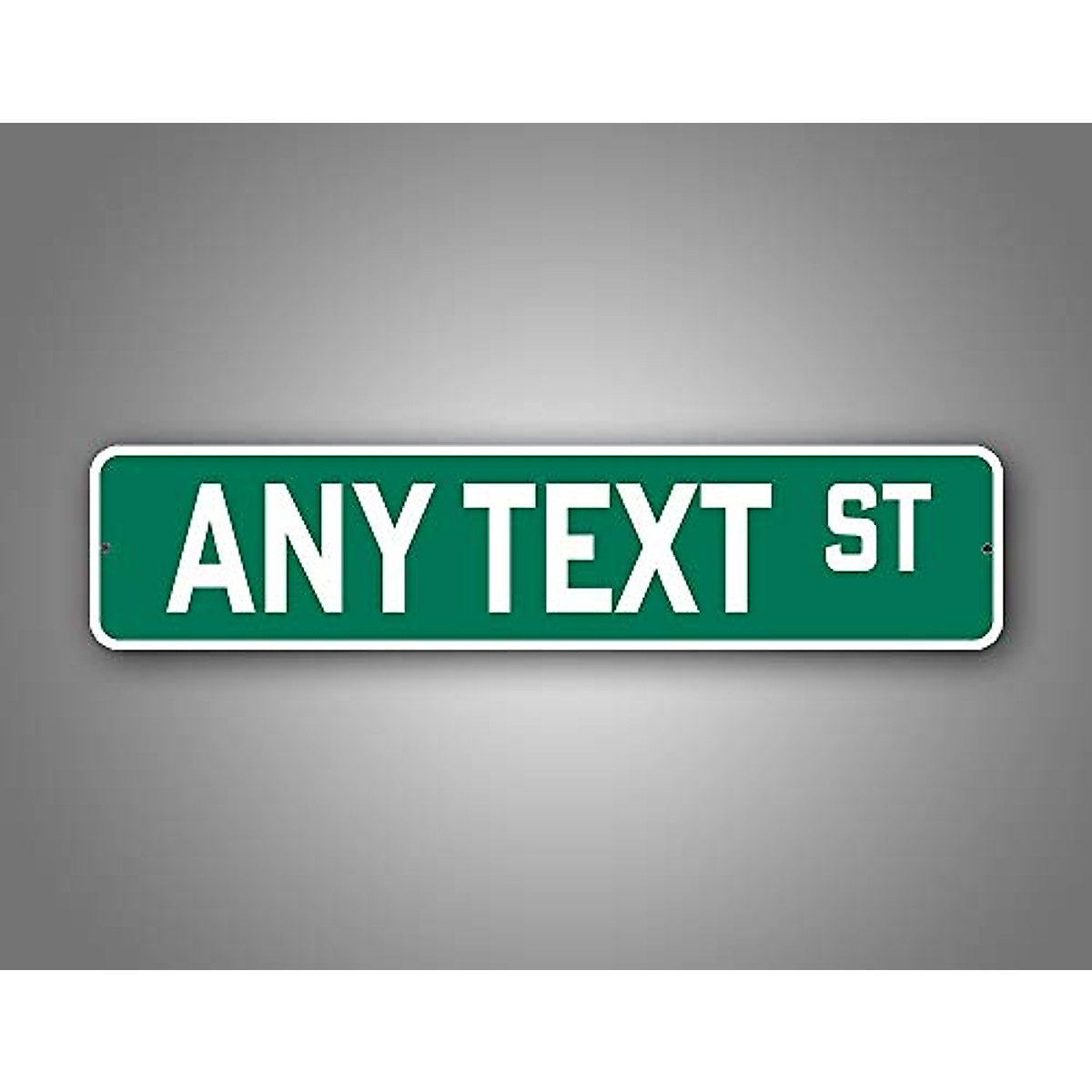 SignsAndTagsOnline Custom 4"x18" Green Street Sign Personalized Novelty Any Text Any Name Green Road Sign