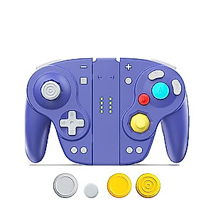 tenlox DOYOKY Joypad Controller for Switch/Switch OLED, Retro Gamecube Style Wireless Replacement, Switch Controllers with Replaceable Thumbsticks/Map Button/Turbo/6-Axis Gyro/Vibration