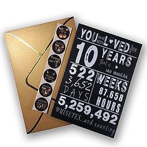 Sutjxc 10th Birthday Card for Girls & Boys, Perfect Bday Gifts for 10-Year-Old Grandkids, Niece, Son, Daughter, and Best Friend