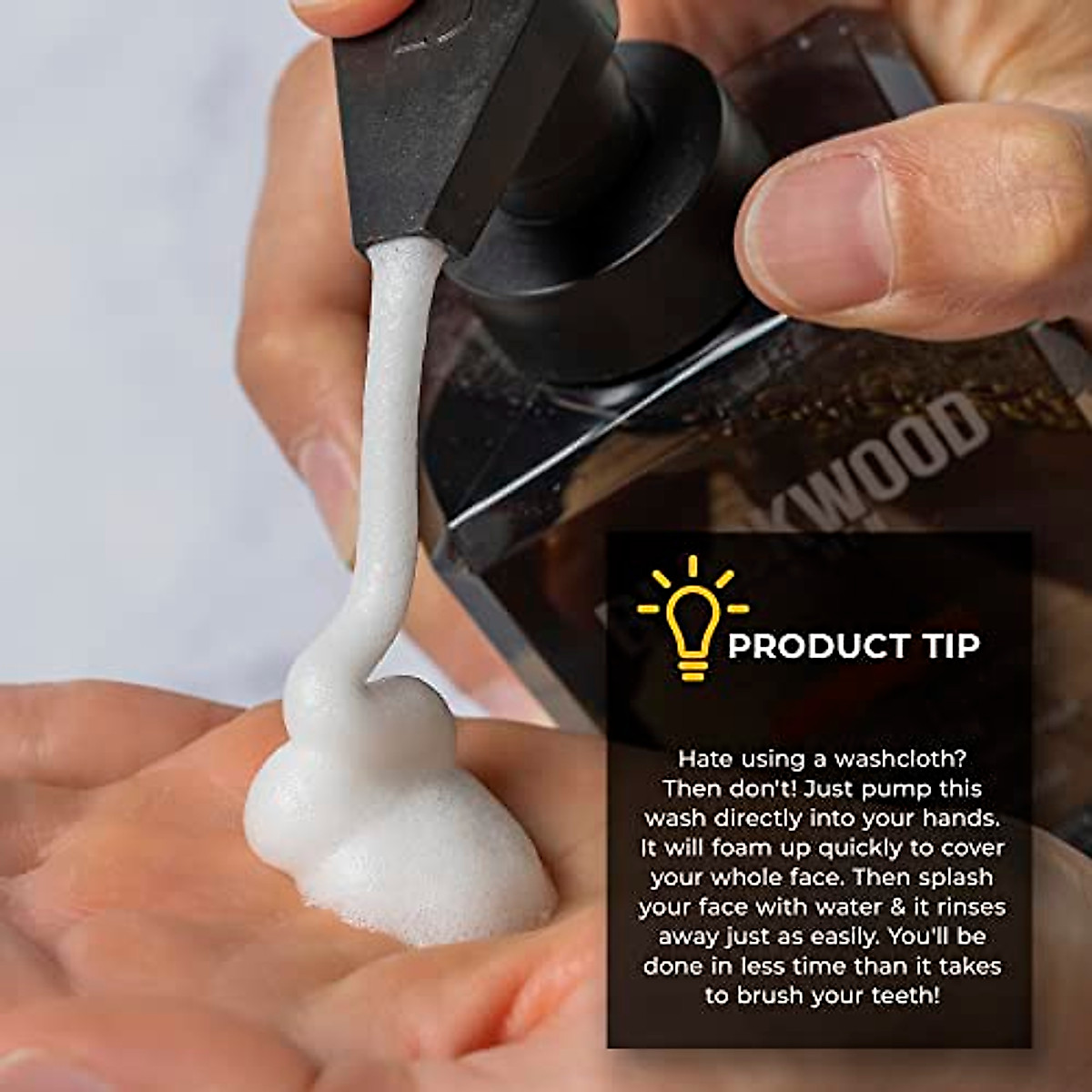 Blackwood For Men X-Punge Foaming Face Wash - Organic & Natural Acne Facial Cleanser For Oily to Normal Skin - Deep Cleanse for Exfoliation - Paraben Free, Sulfate Free, & Cruelty Free (7.32 oz)