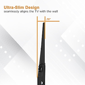 Ultra Slim Flat TV Wall Mount Bracket for Samsung - 98” Class Q80C QLED 4K Smart TV - QN98Q80CAFXZA - Low 1.4" Profile Design, Heavy Duty Steel, Flush to Wall, Simple Install