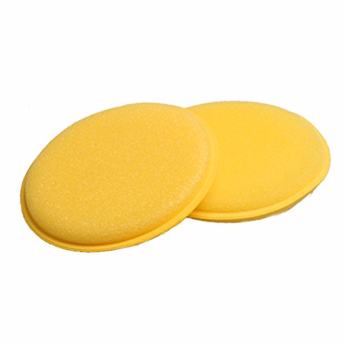 VORCOOL 6pcs Wax Applicator Foam Sponge Polish Pad Ultra-Soft Cleaning Tool for Clean Car Vehicle Auto Glass(Yellow)