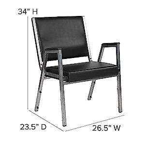 Flash Furniture Vinyl Bariatric Medical Chair, Black (Xu604436701bkvy)