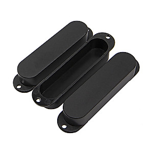 6Pcs Yootones Plastic Closed Shell Electric Guitar Single Coil Pickup Covers & Humbucker Plastic Guitar Pickup Compatible with Electric Guitar Parts Replacement (Black)