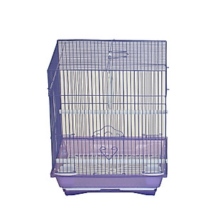 YML A1324MPUR Flat Top Medium Parakeet Cage, 13.3" x 10.8" x 16.5"