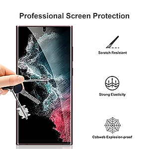 MaitreFix Samsung Galaxy S22 Ultra Screen Protector (Not Glass), 4 Packs Galaxy S22 Ultra Flexible TPU Film, Fingerprint Unlocking Support, Case Friendly