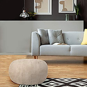 ROTOT Unstuffed Pouf Cover, Ottoman, Bean Bag Chair, Foot Stool, Foot Rest, Storage Solution or Wedding (Empty & New) (Mushroom)