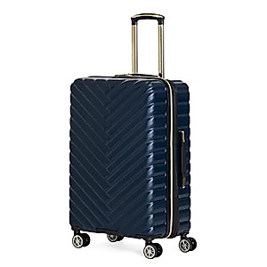 Kenneth Cole REACTION Madison Square Lightweight Hardside Chevron Expandable Spinner Luggage, Navy, 2-Piece Set (20" & 28")