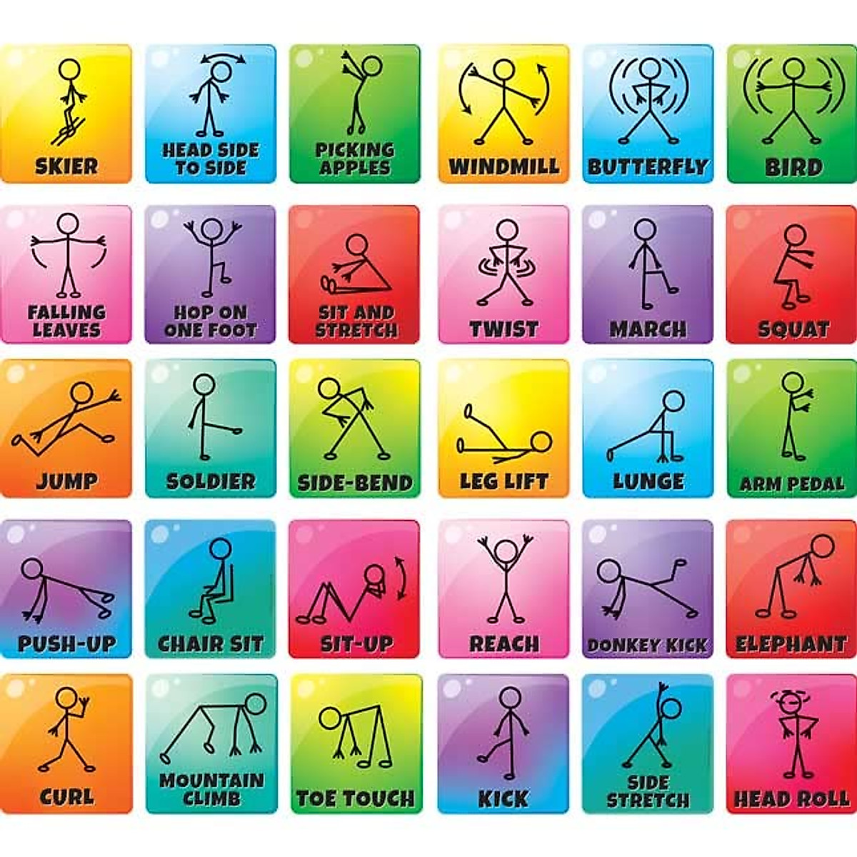 EZ Stick Sensory Path for Hallways – 98 Decals for Floors, Get Moving