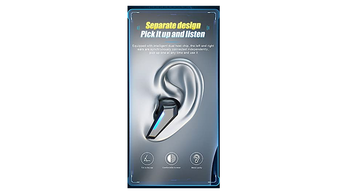 M5 Game Headset LED Bluetooth Earphones Wireless Sports Earbuds
