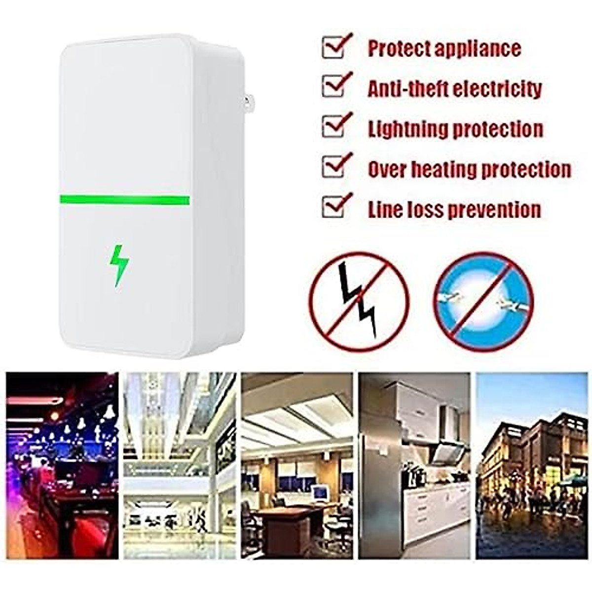 DAILAO Power Saver Stop-Watt Energy Saving Device, Pro Power Saver by, Watt Save Device-Stable Voltage Device of Household Office Factory Market (6PCS)