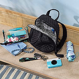 Vera Bradley Women's Cotton MiniTotepack Backpack, Sea Air Floral - Recycled Cotton, One Size