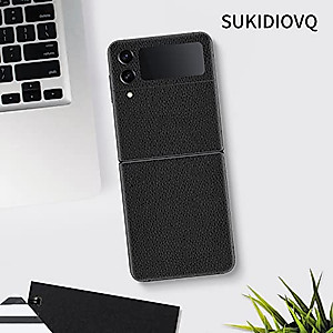 for Samsung Galaxy Z Flip 4 Phone Sticker Skin Wrap Leather Strip Ultra Thin Slim Ultralight Decal Glass Protector Film Protective for Back Camera