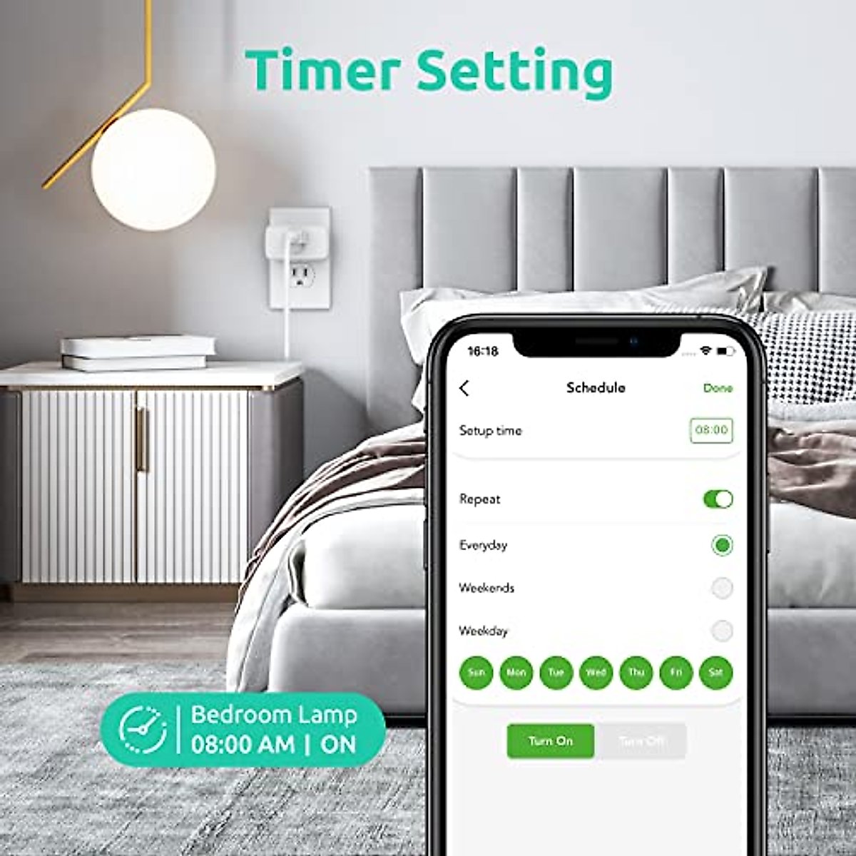 VOCOlinc Homekit Smart Plug Works with Alexa, Apple Home, Google Assistant, WiFi Smart Plug That Work with Alexa, Electrical Timer Outlet Support Siri, No Hub Required, 15A, 2.4GHz, 110～120V, 4 Pack
