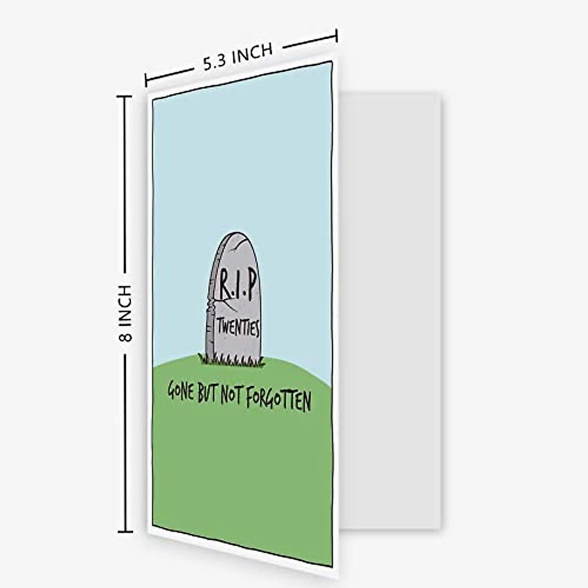 Ogeby Funny 30th Birthday Card for Him Her, Sarcastic Thirty Bday Card Gift, RIP Twenties Gone But Not Forgotten