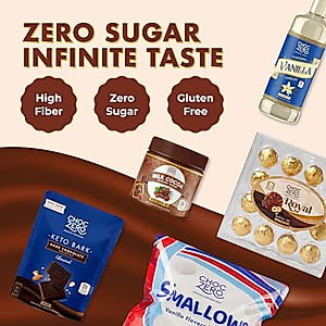 ChocZero Sugar Free Vanilla Syrup for Coffee - Keto Flavoring Syrups - Low Calorie Simple Syrup for Flavored Drinks (26.5 ounce bottle/750ml)