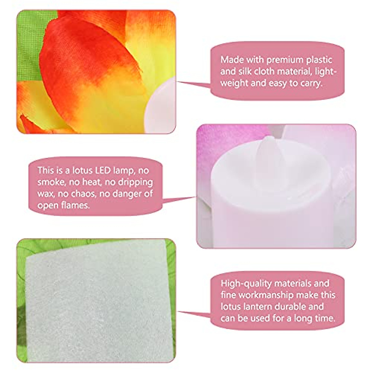 Yardwe Flower Decor 10 pcs LED Floating Pond Light Floating led Floating Flowers Floating Light Led Night Light