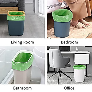 Toplive Trash Bag ,8 Gallon 60 Count Garbage Bag Biodegradable Compostable 1.5 Mil Thickness Trash Bags Wastebasket Bin Liners for Home Bathroom Bedroom Kitchen Office Trash Can(3 Rolls)