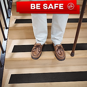 Grip Tape - Heavy Duty Anti Slip Tape for Stairs Outdoor/Indoor Waterproof 4Inch x 35Ft Safety Non Skid Roll for Stair Steps Ramp Traction Tread Staircases Grips Adhesive Non Slip Strips Walk Black