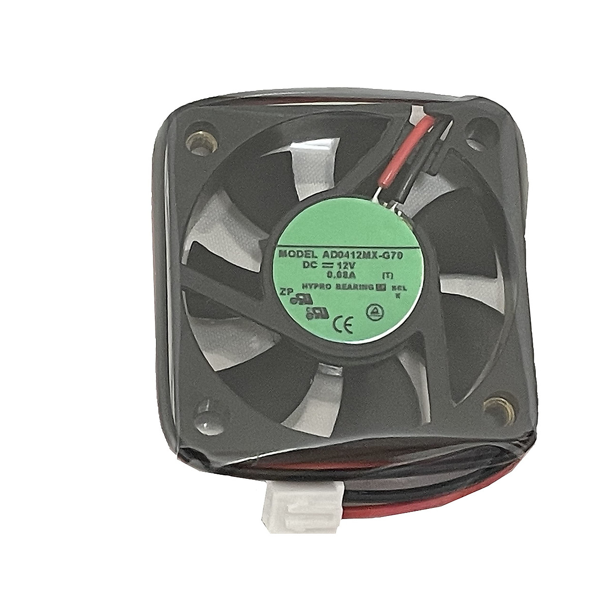 AD0412MX-G70 DC12V 0.08A 0.96W 4010 Hydraulic Bearing Cooling Fan 5.7CFM 3800RPM