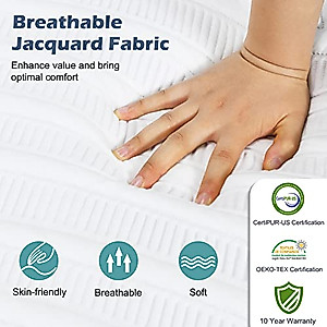 KOMFOTT 10 Inch Adjustable Bed Mattress Twin XL, 3D Transformable Cutting Mattress with Cool Gel Infused Memory Foam & Bamboo Charcoal Memory Foam, Mattress in a Box with CertiPUR-US Certified