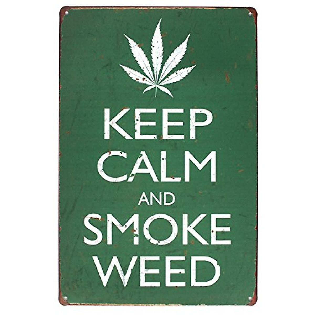 UOOPAI Keep Calm and Smoke Weed Vintage Metal Sign