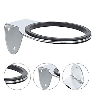 Lurrose Blow Dryer Holder Blow Dryer Holder Hair Dryer Wall hair dryer ring holder steel hair blower holder hair dryer wall mount Storage Ring: Hair Hair Dryer Holder Wall Mounted Hair Dryer Stand