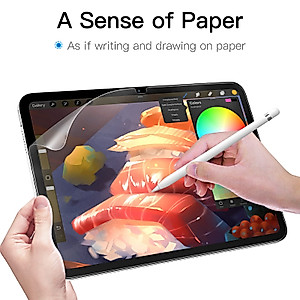 JETech Paper Screen Protector for iPad 10 (10.9-Inch, 2022 Model, 10th Generation), Anti-Glare, Matte PET Film for Drawing