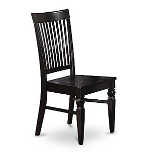 East West Furniture Logan 9 Piece Room Furniture Set Includes a Rectangle Kitchen Table with Butterfly Leaf and 8 Dining Chairs, 42x84 Inch, Black